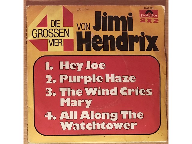 2SP JIMI HENDRIX - Die grossen vier (1972) retko, VG+