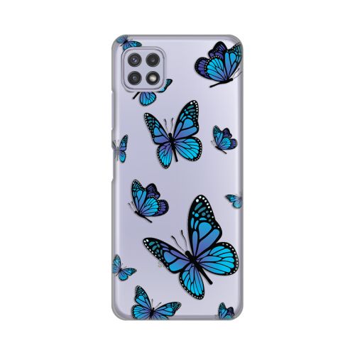 Silikonska futrola - maska print Skin za Samsung A226 Galaxy A22 5G Blue butterfly