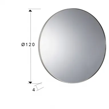 Zidno ogledalo Orio okruglo srebrno veće SCHULLER