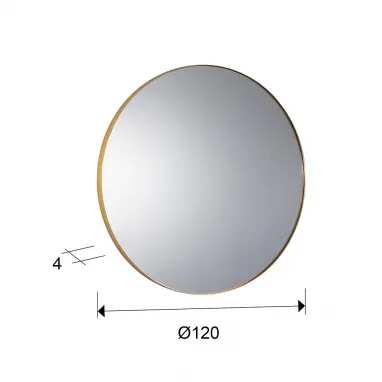 Zidno ogledalo Orio okruglo zlatno veće SCHULLER