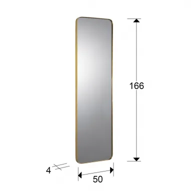 Zidno ogledalo Orio pravougaono zlatno veće SCHULLER