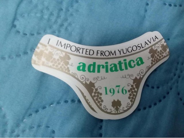 Etiketa za vinske flaše : Adriatica 1976
