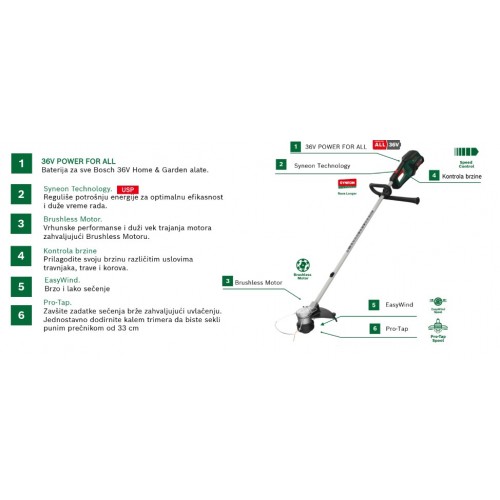 Akumulatorski trimer za travu AdvancedGrassCut 36V-33