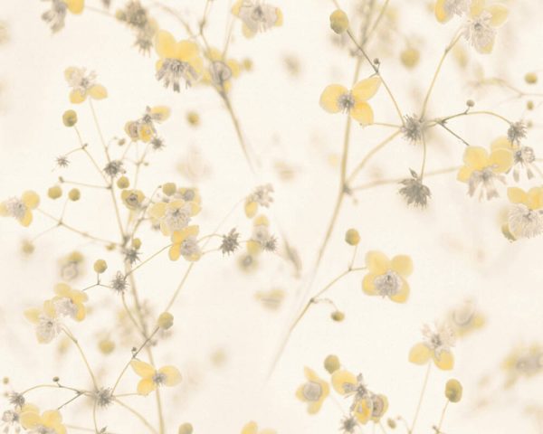 A.S. CRÉATION WALLPAPER «FLORAL, CREAM, GREY, YELLOW» 387261