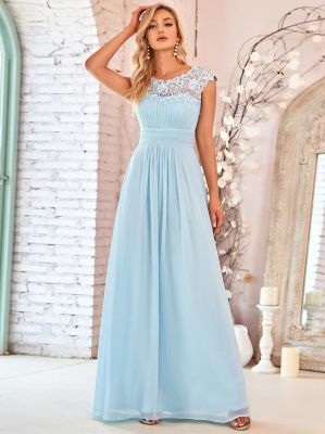 Nežno plava haljina 9996pl