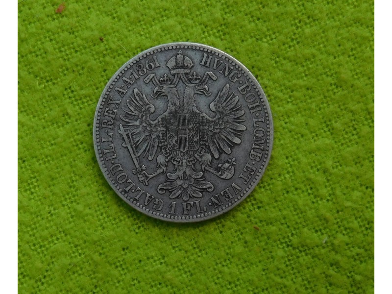 1 florin 1861 a - srebro