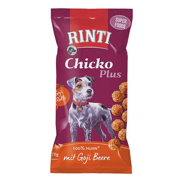 Rinti Chicko Plus kuglice, piletina i godži bobice - 70g