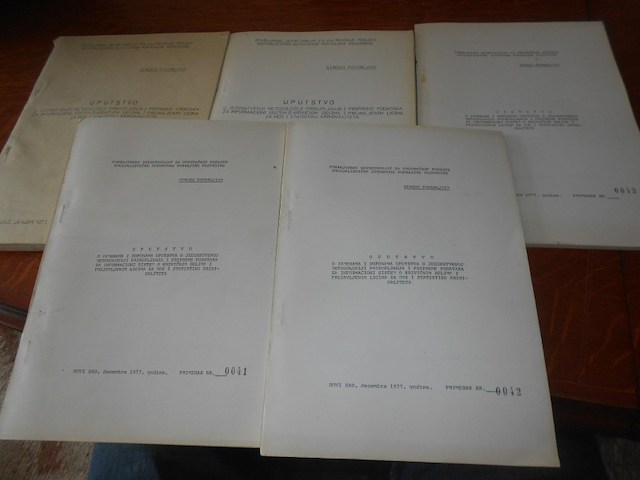 strogo poverljivo,dokumenti iz 1977g !!! 5 knjiga dokum
