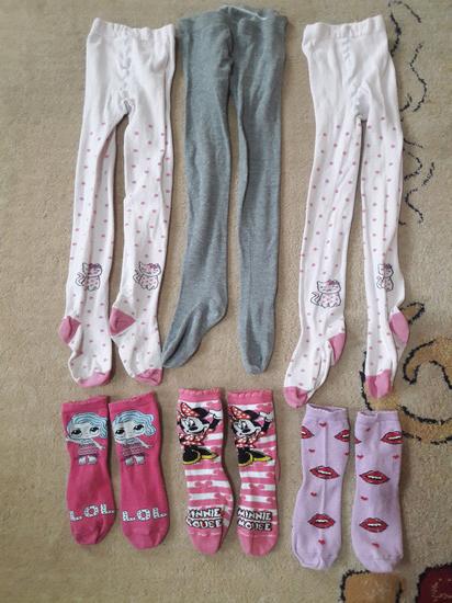 Zimske čarape i unihop za devojčice vel 4 - 5
