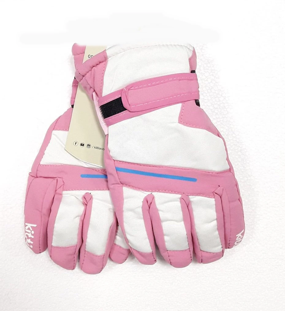 Ski rukavice white-pink 421