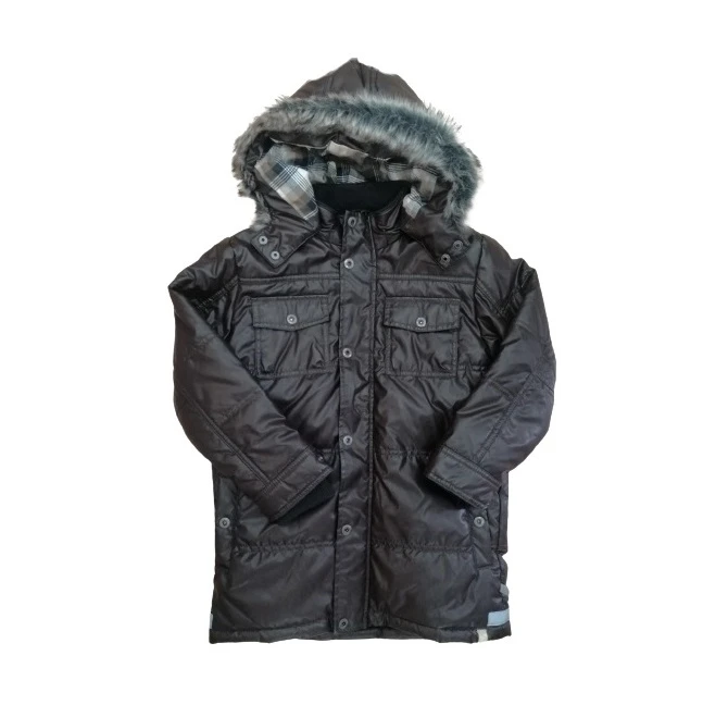 Jakna braon KNZ1244459 - topla zimska jakna za dečake