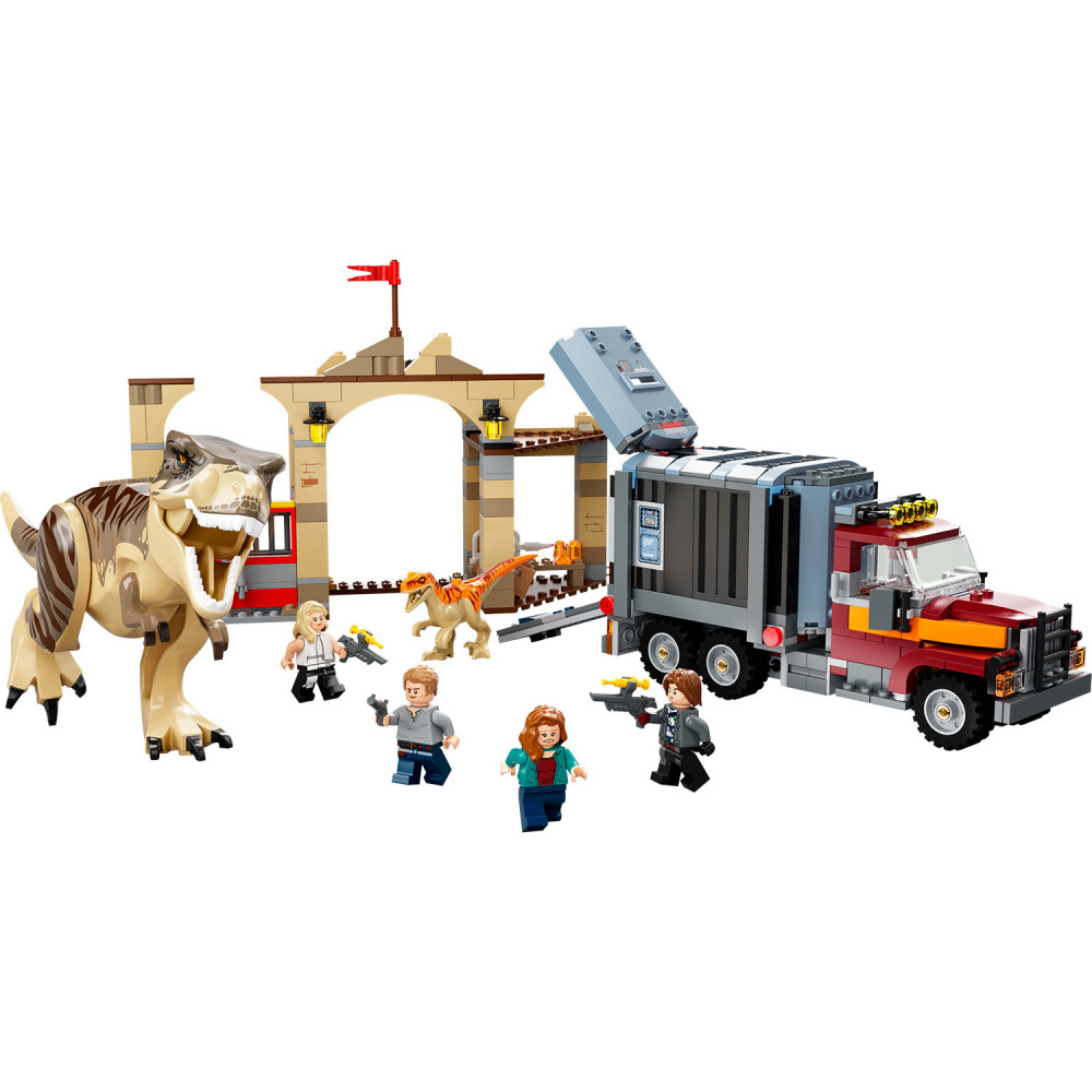 LEGO 76948 Bekstvo dinosaurusa T-reksa i atrociraptora
