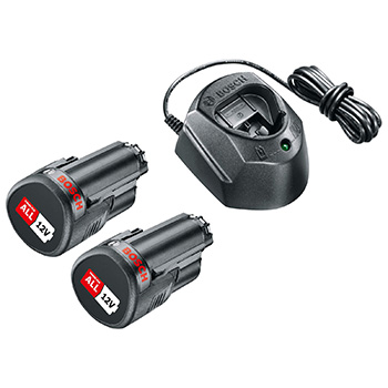 Bosch starter set 2 x akumulator PBA 12V 1,5 Ah + punjač GAL 1210 CV 1600A01L3E