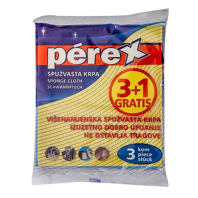 Perex spužvasta krpa, 3+1 gratis