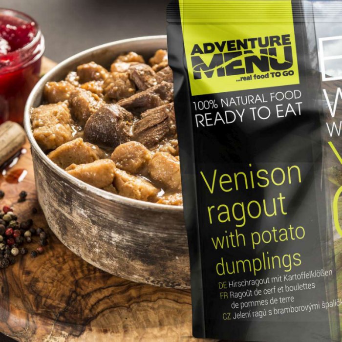 Venison ragout with potato dumplings - Adventure Menu