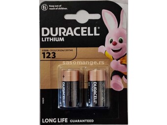 Duracell HPL 123, 3V, 140mAh, PAK2 CK, Litijum baterija 17x33,4mm
