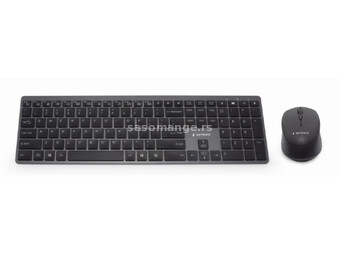 KBS-ECLIPSE-M500 Gembird Backlight Pro Business Slim wireless desktop set, US layout, black