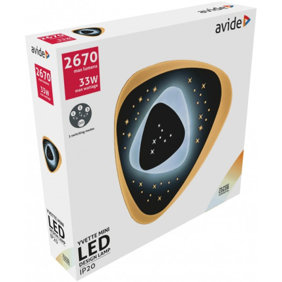 ZIDNA LED PLAFONJERA DEKOR OYSTER YVETTE MINI 33W TROBOJNA 3 ON/OFF