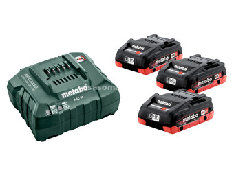 Baterijski komplet sa punjačem 18V Metabo Basic Set , 3 x 4. 0 Ah LiHD