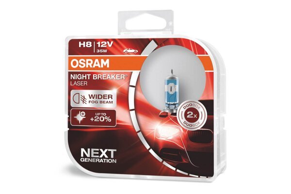 Osram H8 halogene sijalice 12V 35W PGJ19-1 NIGHT BREAKER LASER + 150% / 2 kom /