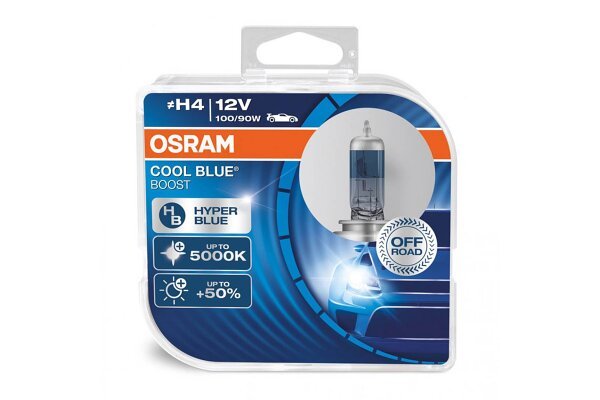 Halogena lampa Osram H4 12V 100 / 90W P43t Cool Blue Boost 5500K / 2 kom.