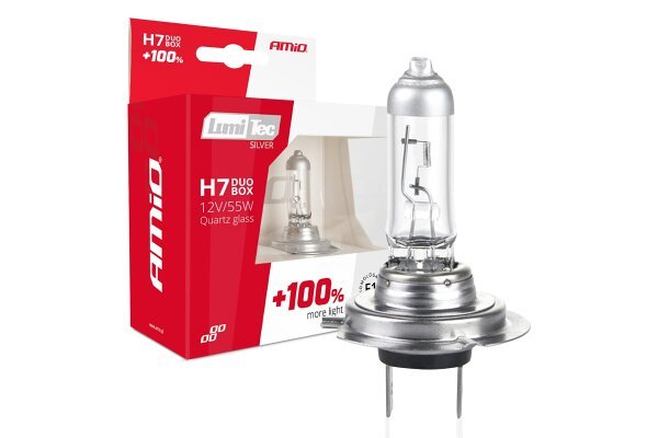 Halogene sijalice H7 12V 55W LumiTec SILVER + 100% DUO