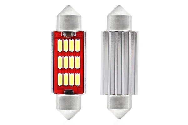 LED CANBUS 4014 12SMD Festoon C5W C10W C3W 36mm bijela 12V / 24V