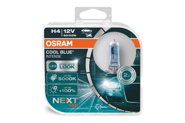 Osram H4 halogene sijalice 12V 60 / 55W P43t Cool Blue NEXT GEN 5000K / 2 kom.