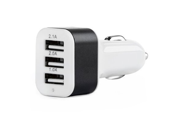 Punjač za auto 3xUSB bijeli PCH-03