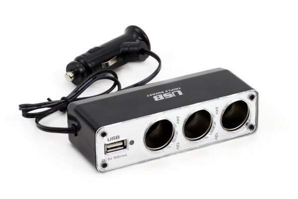 Splitter SOC3 Upaljač Splitter 3 + 1 USB