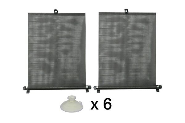 Crna bočna zavjesa 2 kom x 45 cm širine