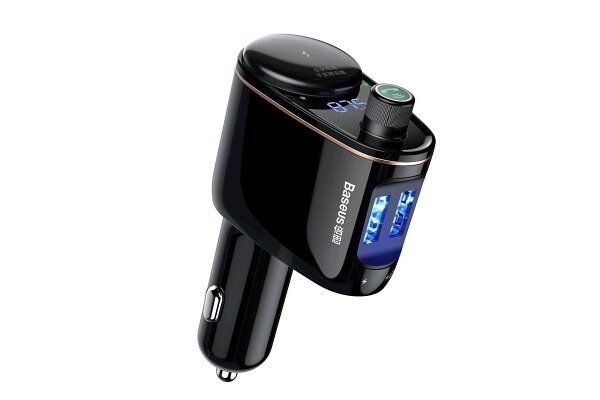 FM predajnik za auto BASEUS 2x USB, Bluetooth - crni