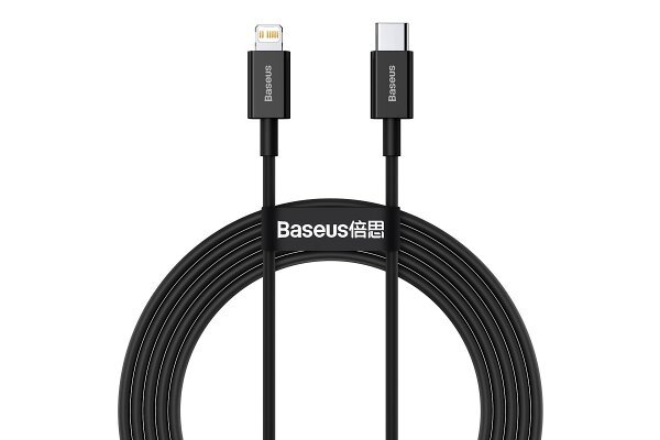 BASEUS USB-C kabl za Lightning Superior seriju, 20W, PD, 200 cm crni