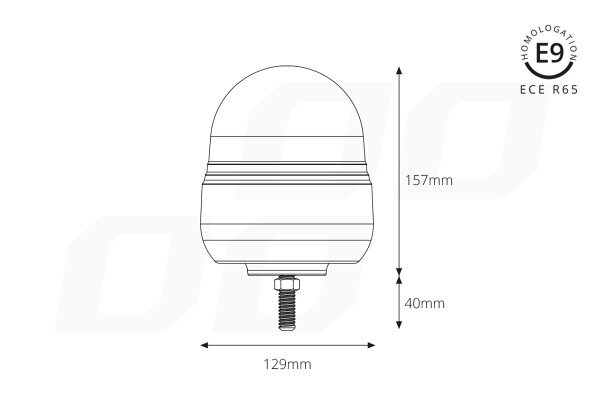 Lampica upozorenja W02SB na vijku R65 R10 39LED 12 / 24V IP56