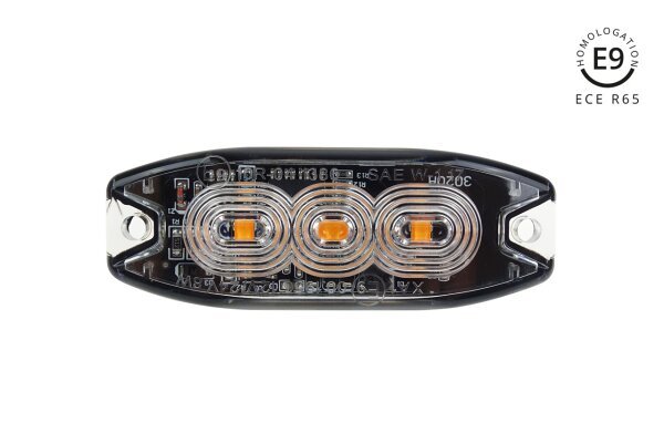 3x3W LED ravni blic R65 R10 12 / 24V IP67