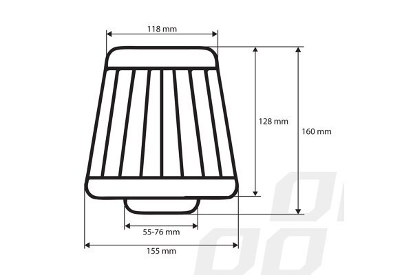 Konusni CARBON filter zraka + 3 adaptera