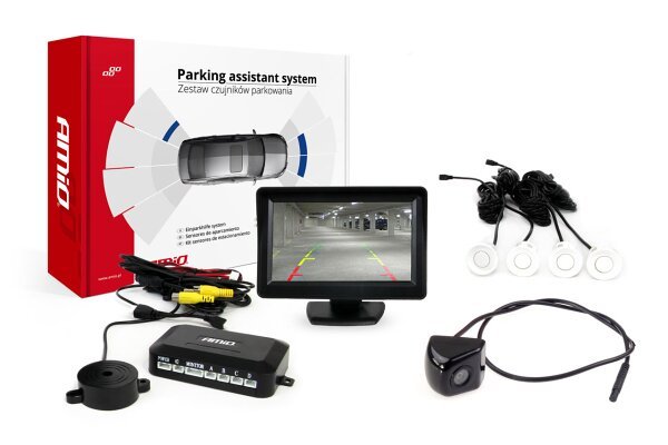 Komplet parking senzora TFT01 4.3" sa HD-310 kamerom 4 bijela senzora