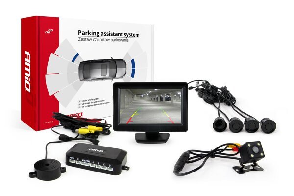 Komplet parking senzora TFT01 4.3" sa kamerom HD-315-LED 4 crna senzora