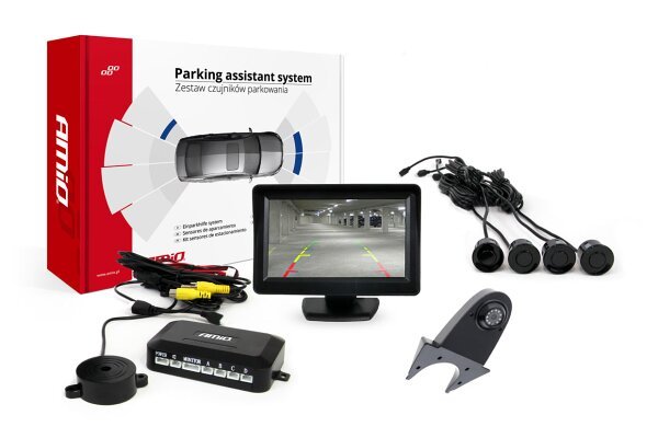 Komplet parking senzora TFT01 4.3" sa HD-502-IR kamerom 4 crna senzora