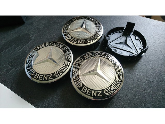NOVO Mercedes-Benz cepovi za felne 75mm CRNI