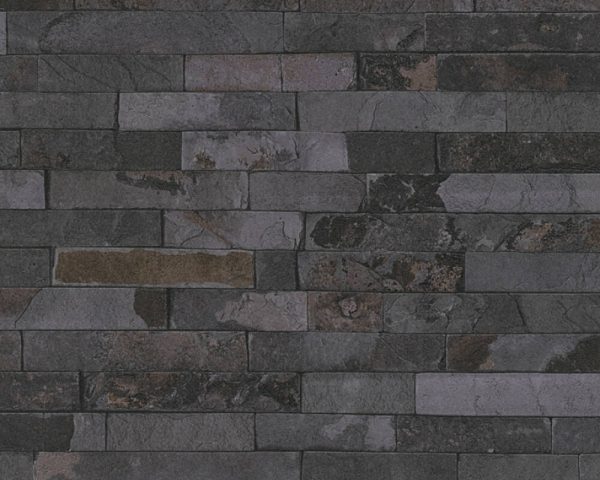 A.S. CRÉATION WALLPAPER «STONE, BLACK, GREY» 355825