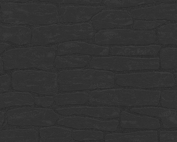 A.S. CRÉATION WALLPAPER «STONE, BLACK» 139511