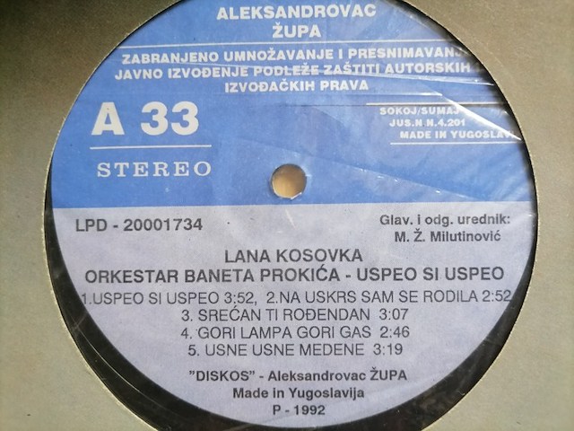 LANA KOSOVKA - Uspeo si uspeo