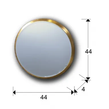 Zidno ogledalo Aries manje okruglo zlatno SCHULLER