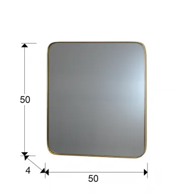 Zidno ogledalo Orio kvadratno zlatno SCHULLER