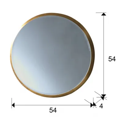 Zidno ogledalo Aries veće okruglo zlatno SCHULLER