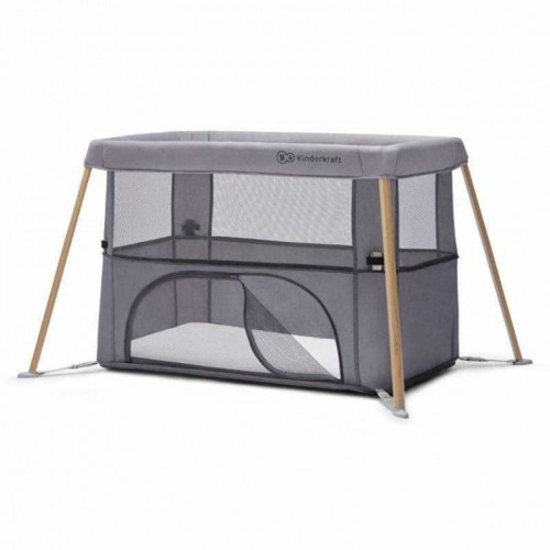 KINDERKRAFT prenosivi krevetac MOVI Grey&Wood