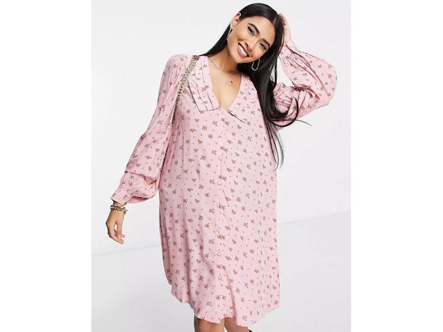 ASOS - Mini roze haljina od viskoze