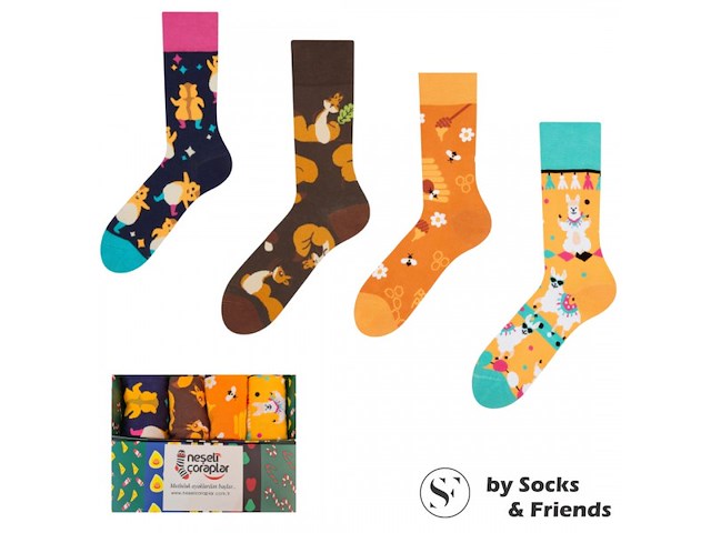 Socks &; Friends Set Čarapa 4/1 Orange party