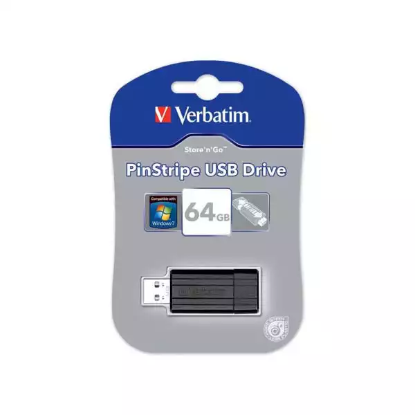 Verbatim Flash USB 64 gb Verbatim Pin stripe 2.0 ( 5207 )